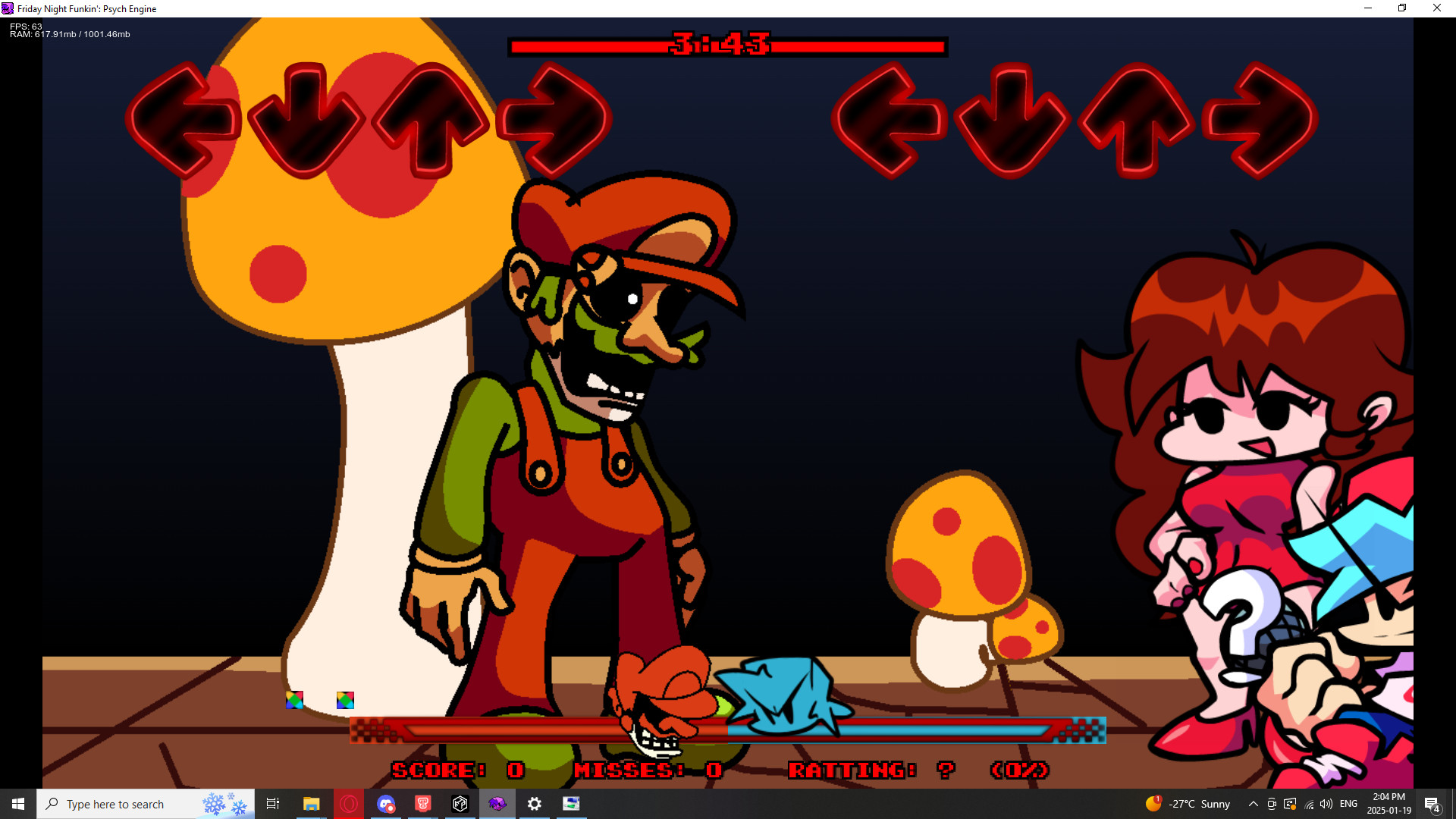 FNF GD Runny mix - marios madness UST's Mod for Friday Night Funkin' | FNF Mods