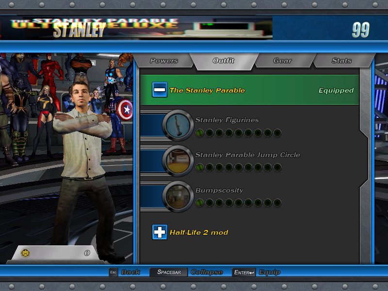Stanley (The Stanley Parable) Mod for Marvel: Ultimate Alliance | MUA Mods