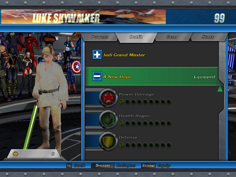 Luke Skywalker (Star Wars) Mod for Marvel: Ultimate Alliance | MUA Mods