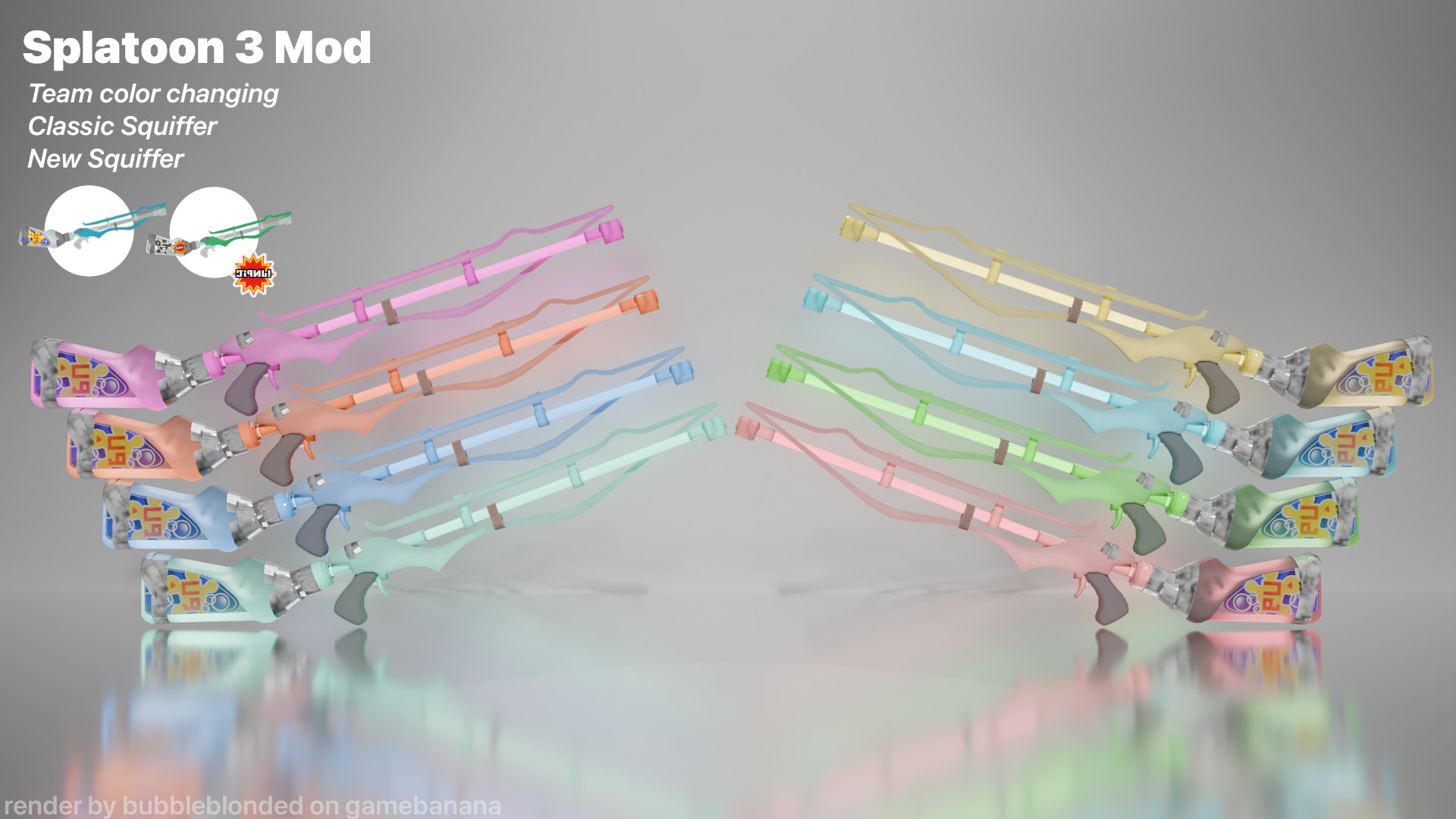 Team Color Changing Classic/New Squiffer Mod for Splatoon 3 | Splatoon ...