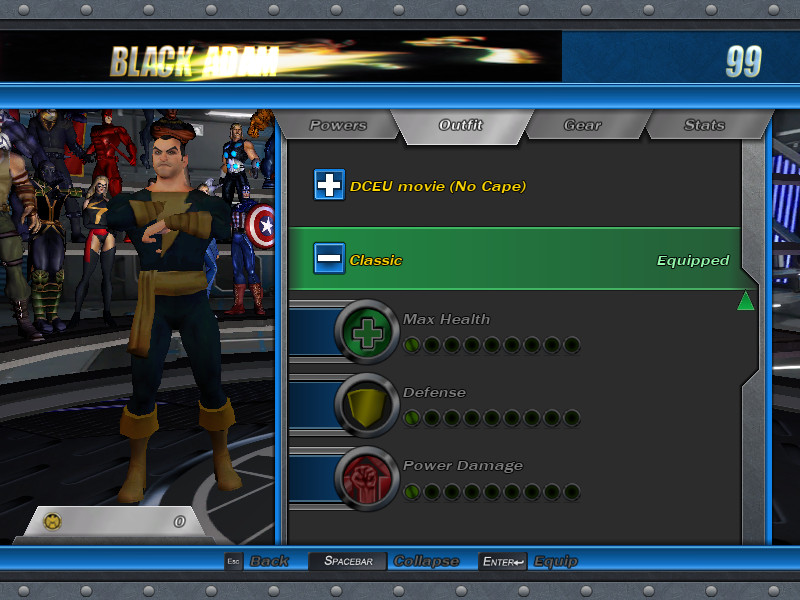 Black Adam (DC Comics) Mod for Marvel: Ultimate Alliance | MUA Mods