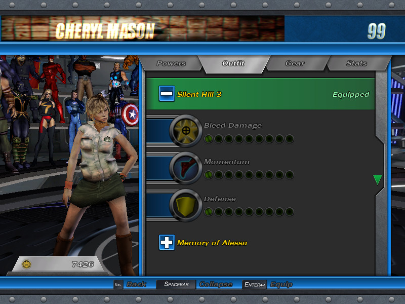 Cheryl Mason (Silent Hill) Mod for Marvel: Ultimate Alliance | MUA Mods