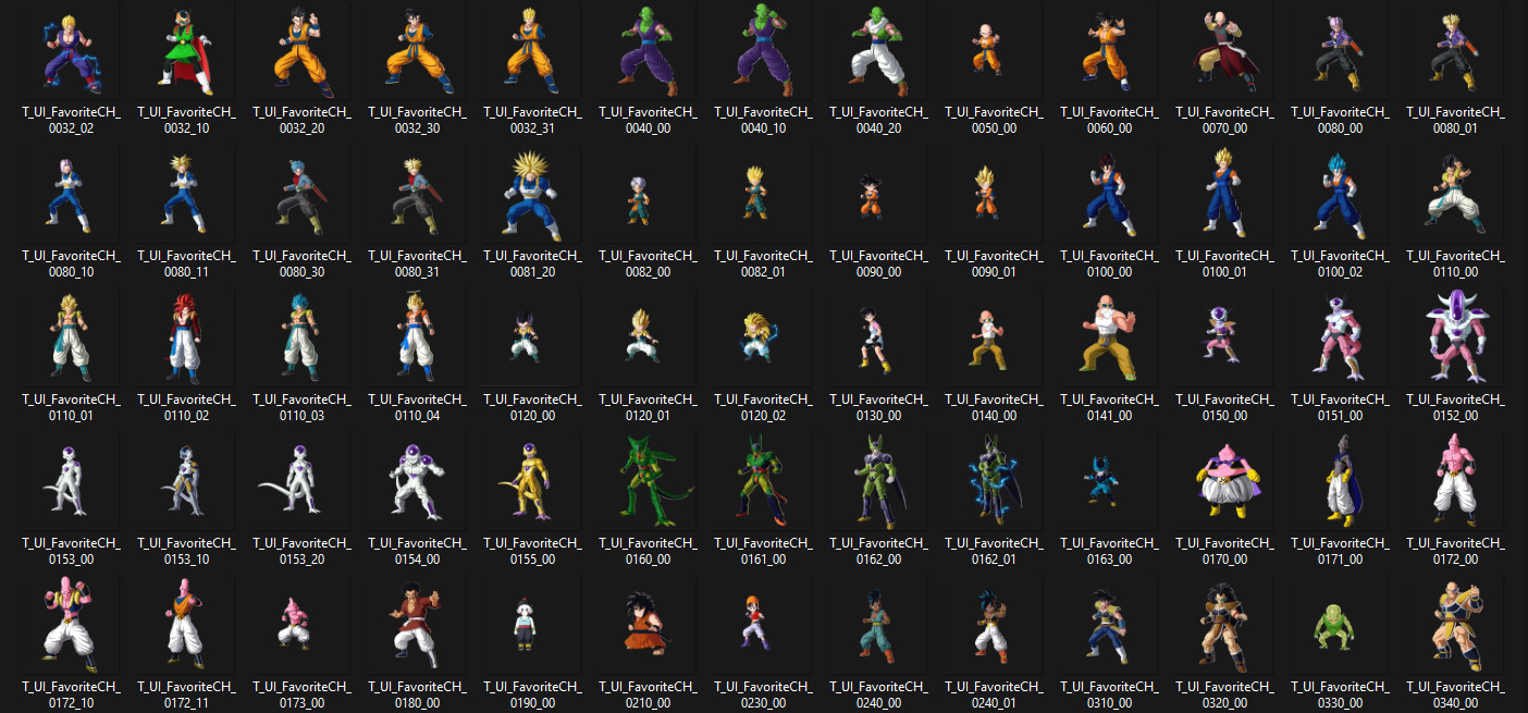 Roster for Mod + Pack of Images and Icons Mod for Dragon Ball: Sparking ...