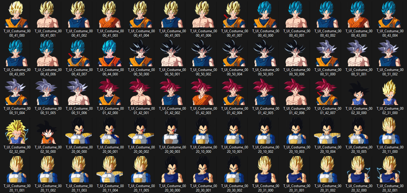 Roster for Mod + Pack of Images and Icons Mod for Dragon Ball: Sparking ...
