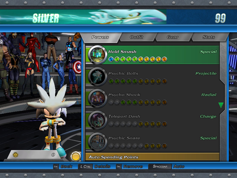 Silver the Hedgehog (Sonic) Mod for Marvel: Ultimate Alliance | MUA Mods
