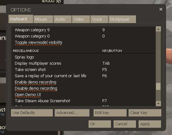 Extended Keyboard Settings Menu Mod for Team Fortress 2 | TF2 Mods
