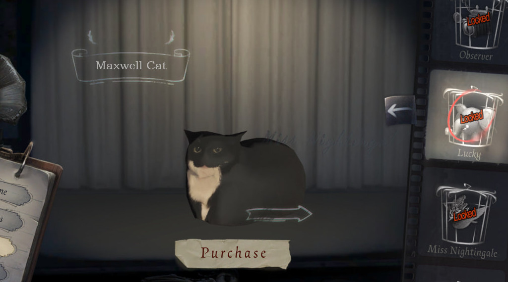 Maxwell The Cat Mod for Identity V | IDV Mods