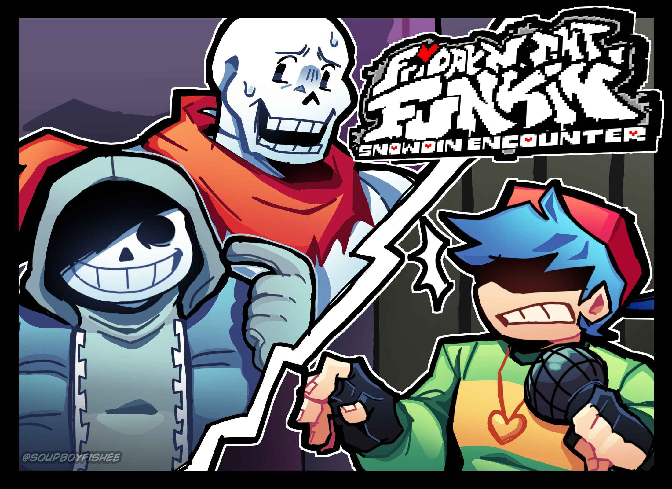 Snowdin Encounter DEMO Mod for Friday Night Funkin' | FNF Mods