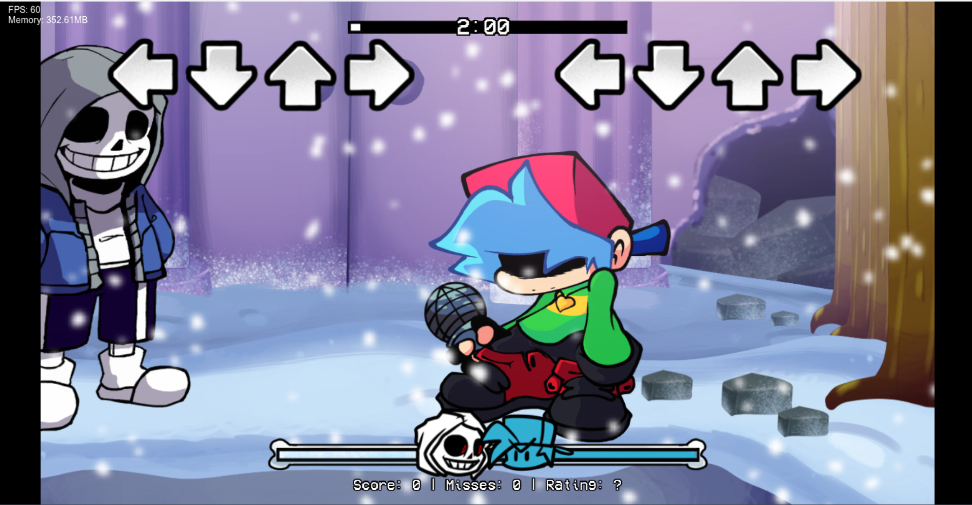 Snowdin Encounter DEMO Mod for Friday Night Funkin' | FNF Mods