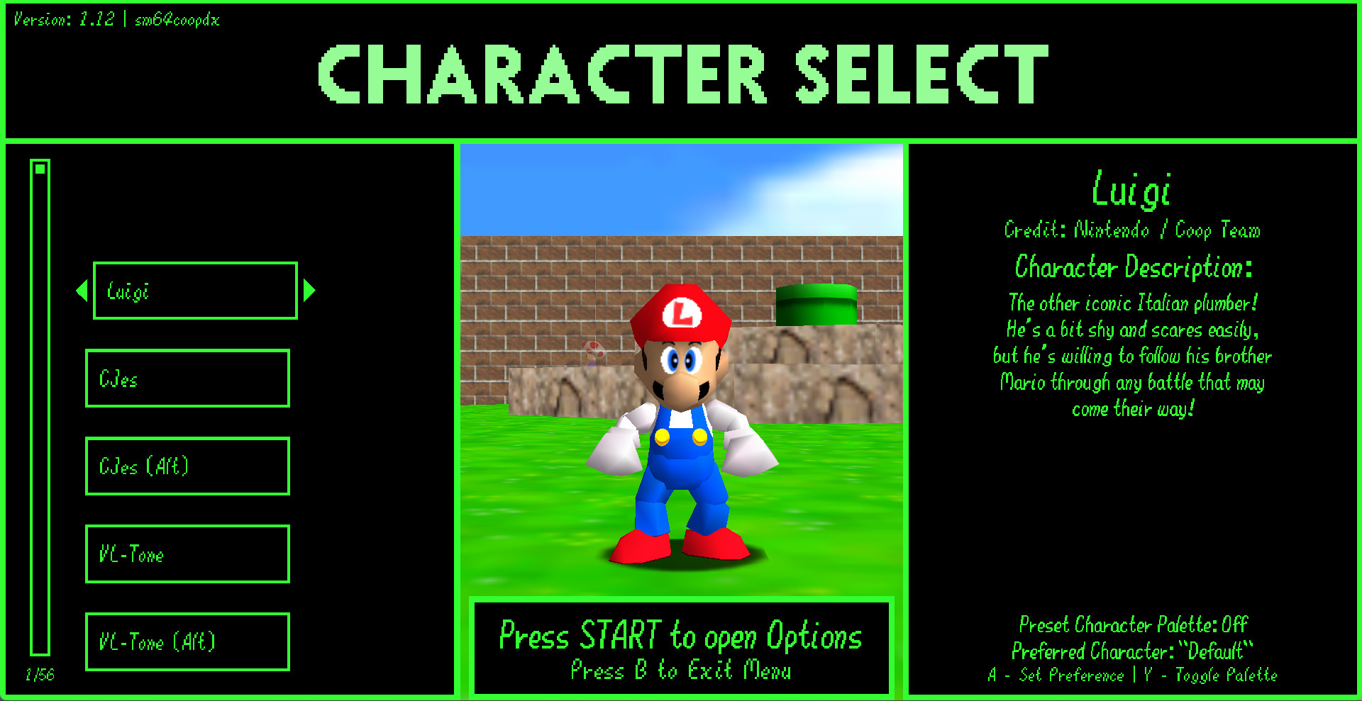 [CS] Luigi's Skin Pack Mod for Super Mario 64 PC Port | SM64 PC Mods