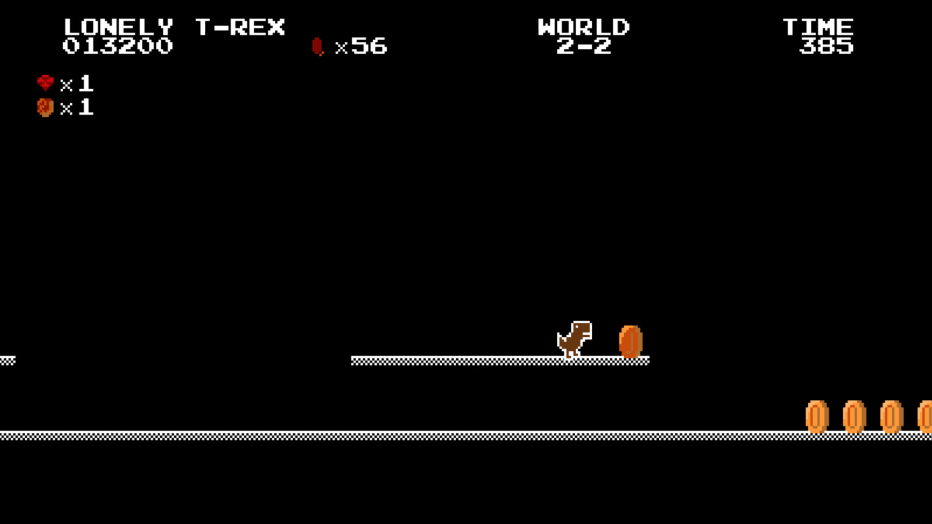 Chrome Dino Character Standalone Release Mod for Mari0 | Mari0 Mods