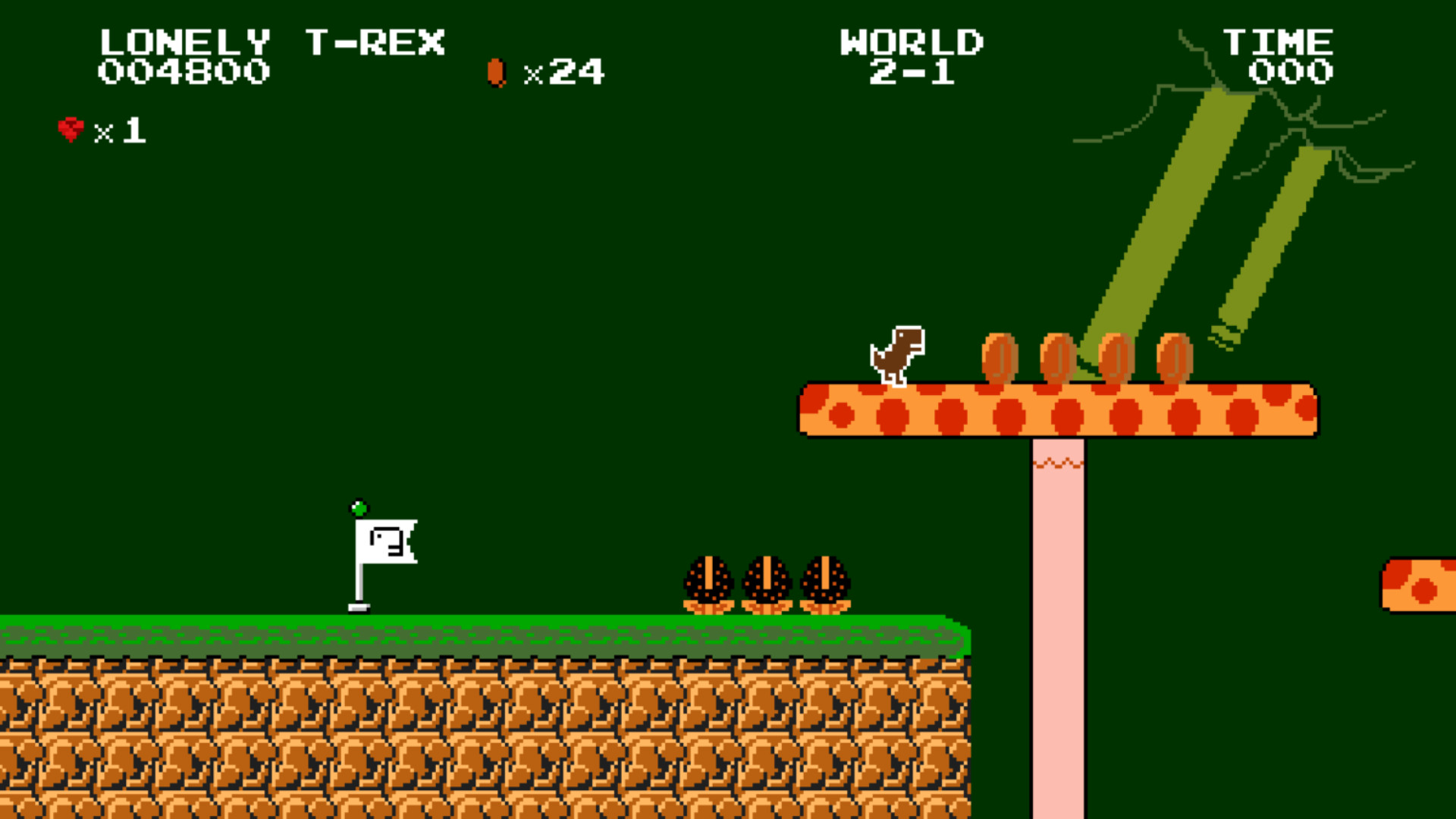 Chrome Dino Character Standalone Release Mod for Mari0 | Mari0 Mods