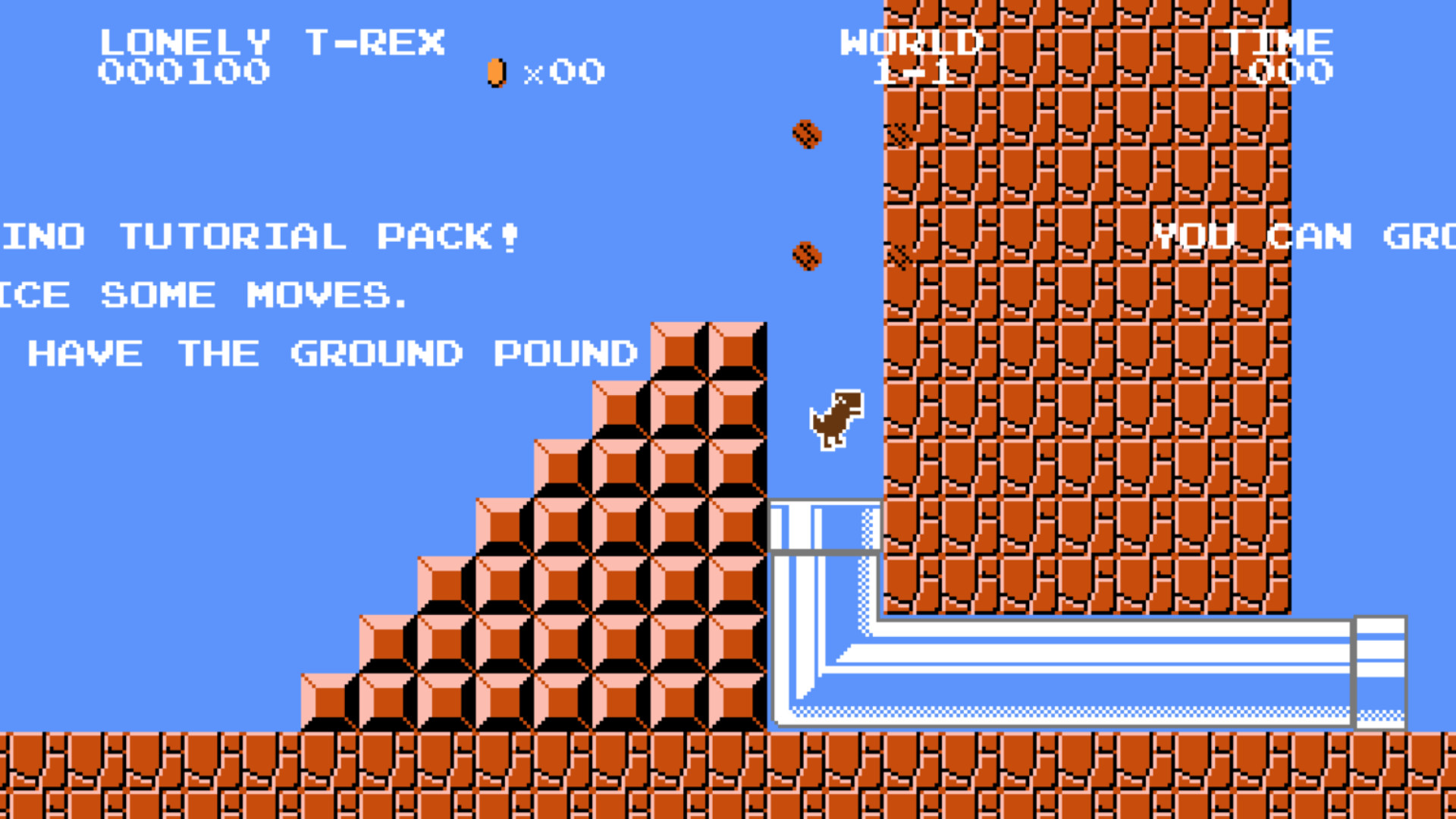 Chrome Dino Character Standalone Release Mod for Mari0 | Mari0 Mods