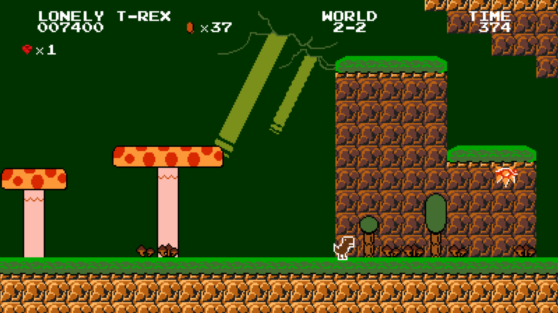 Chrome Dino Character Standalone Release Mod for Mari0 | Mari0 Mods