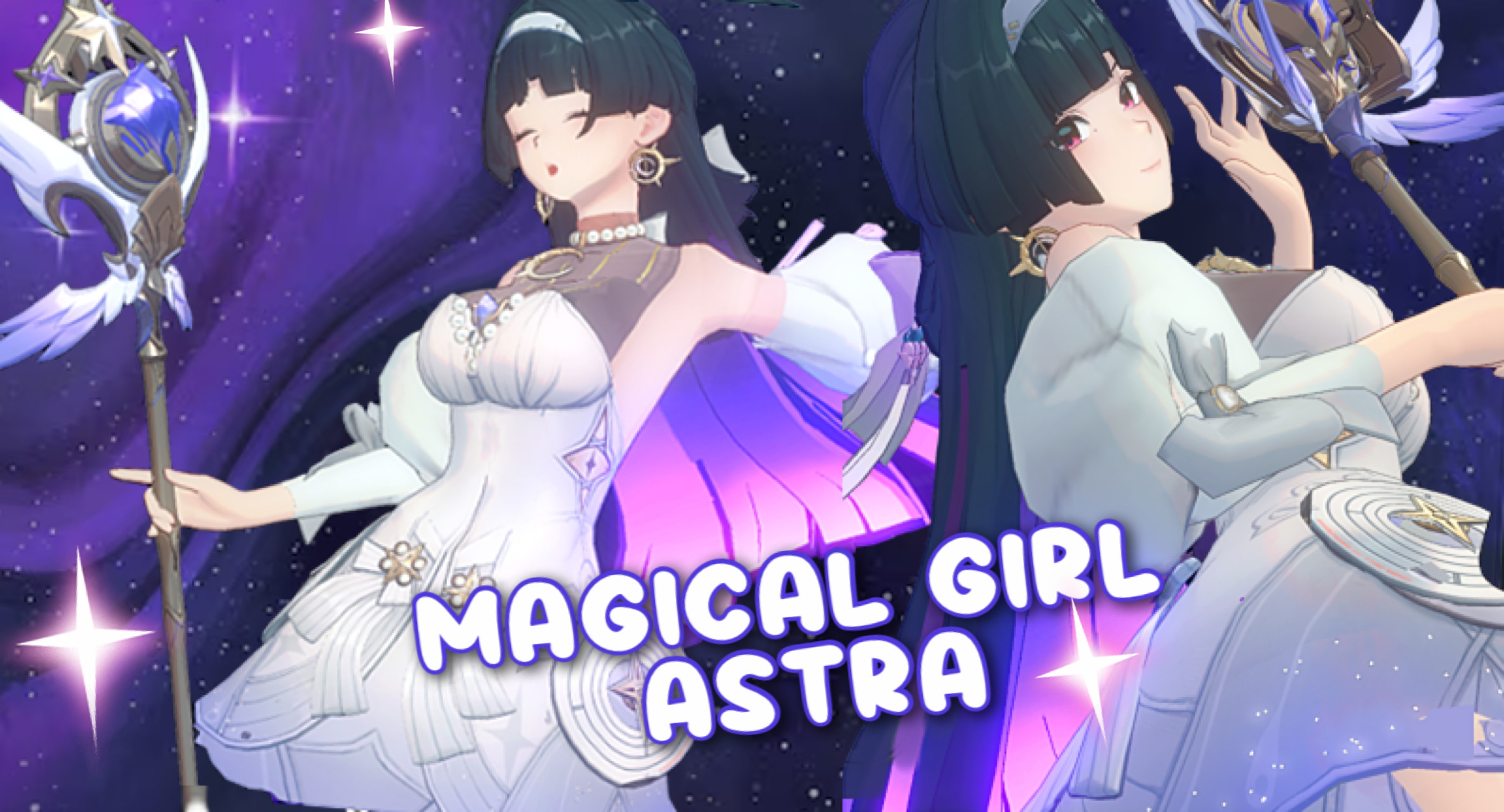 Magical Girl Astra w/ Glowing Hair and Ribbon Mod for Zenless Zone Zero ...