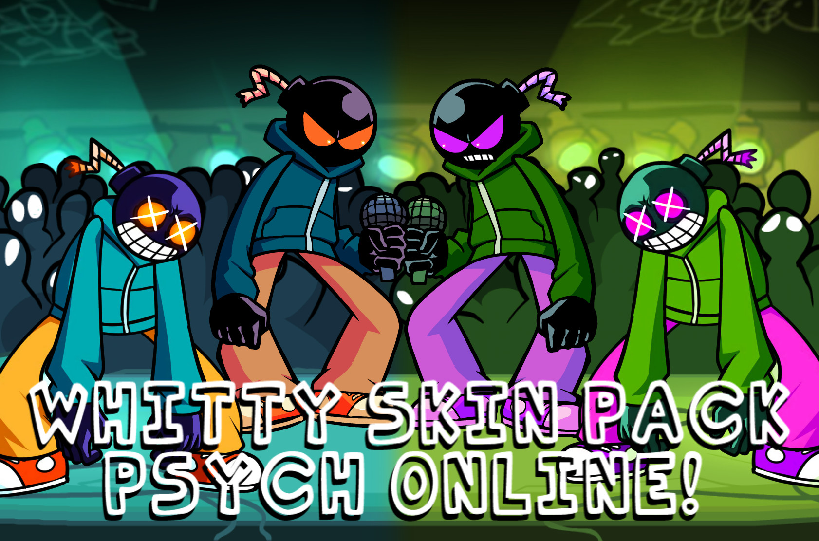 Whitty Skin pack for Psych Online Mod for Friday Night Funkin' | FNF Mods