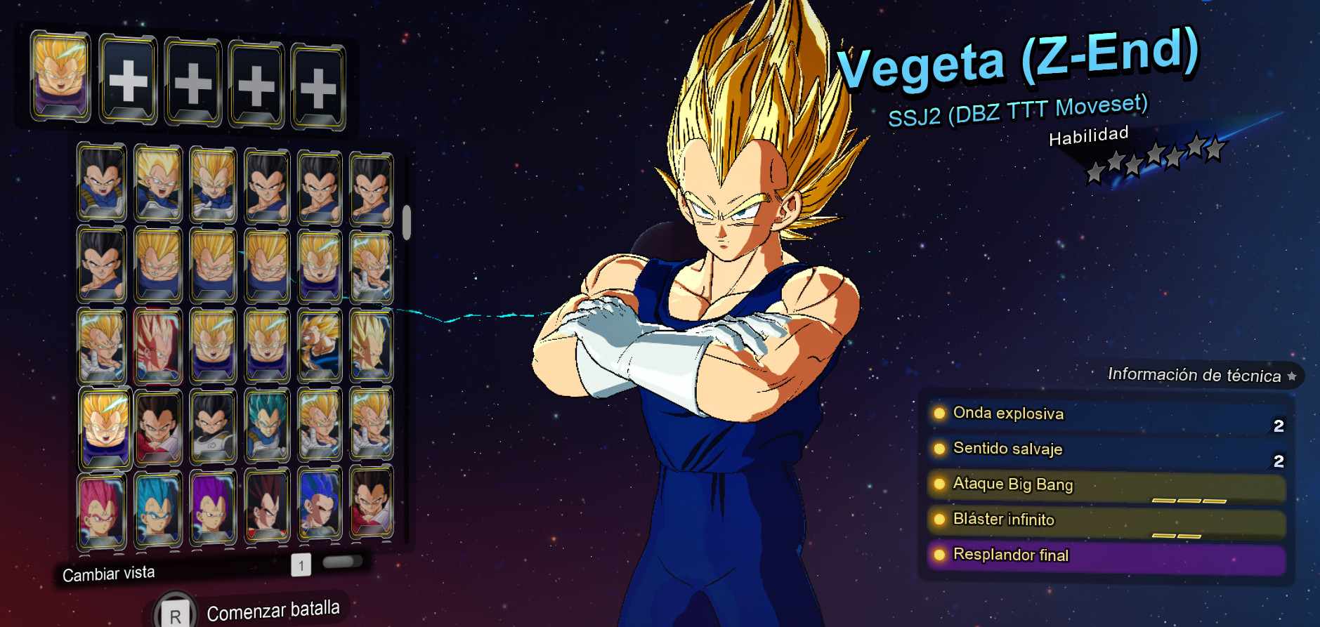 (NEW SLOTS) Vegeta (DBZ TTT Moveset) Mod for Dragon Ball: Sparking ...