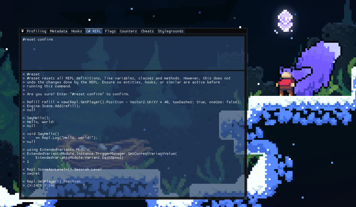 CelesteREPL Mod for Celeste | Celeste Mods
