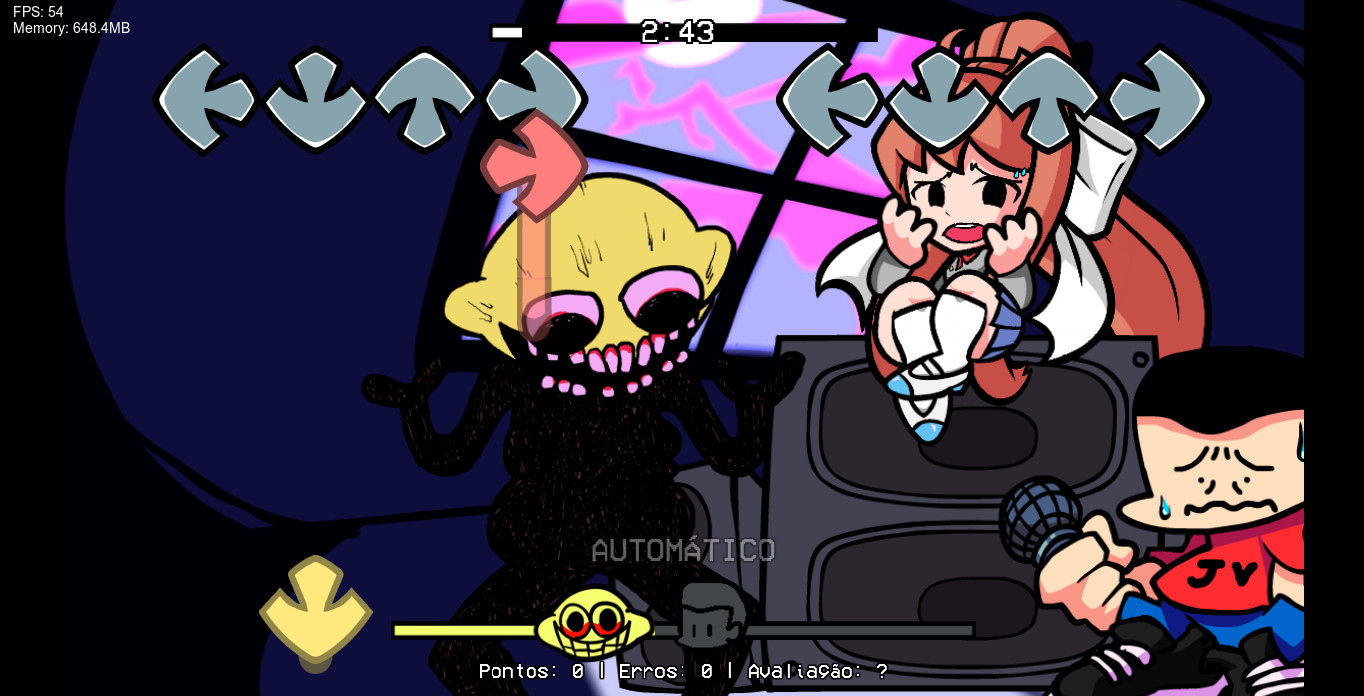 Monika over Girlfriend + FLA Mod for Friday Night Funkin' | FNF Mods