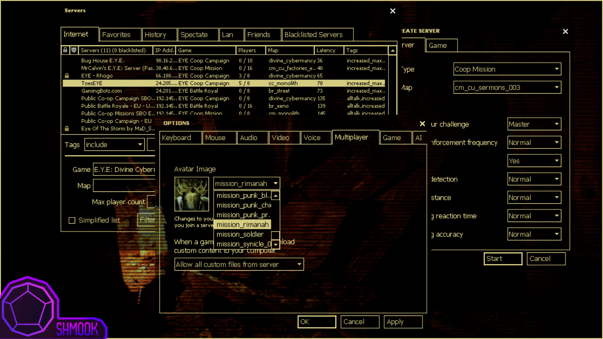 Menu Scheme Touchup Mod for EYE: Divine Cybermancy | EYE:DC Mods