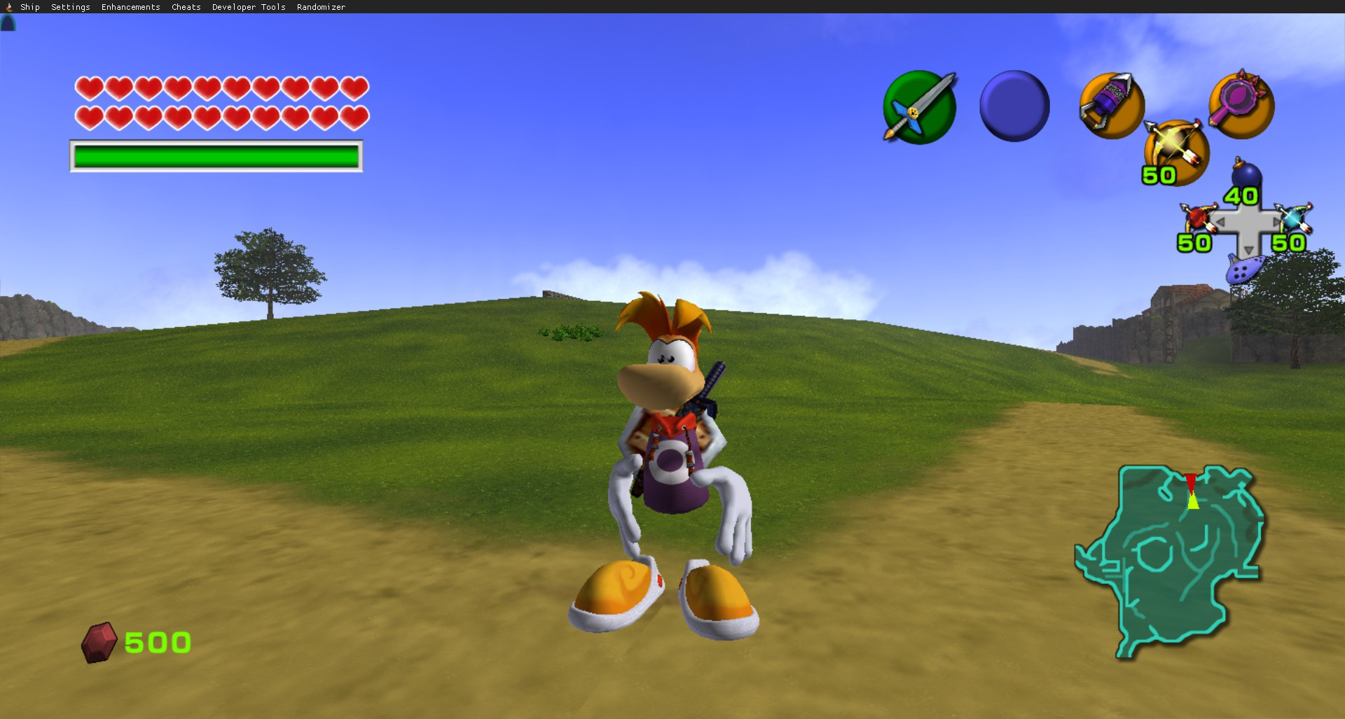 Rayman over both Links Mod for Ship of Harkinian (Ocarina of Time PC ...