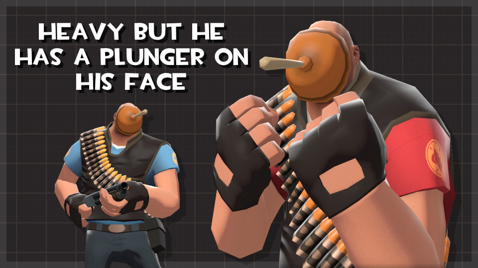 Heavy But He Has a Plunger On His Face Mod for Team Fortress 2 Classic ...