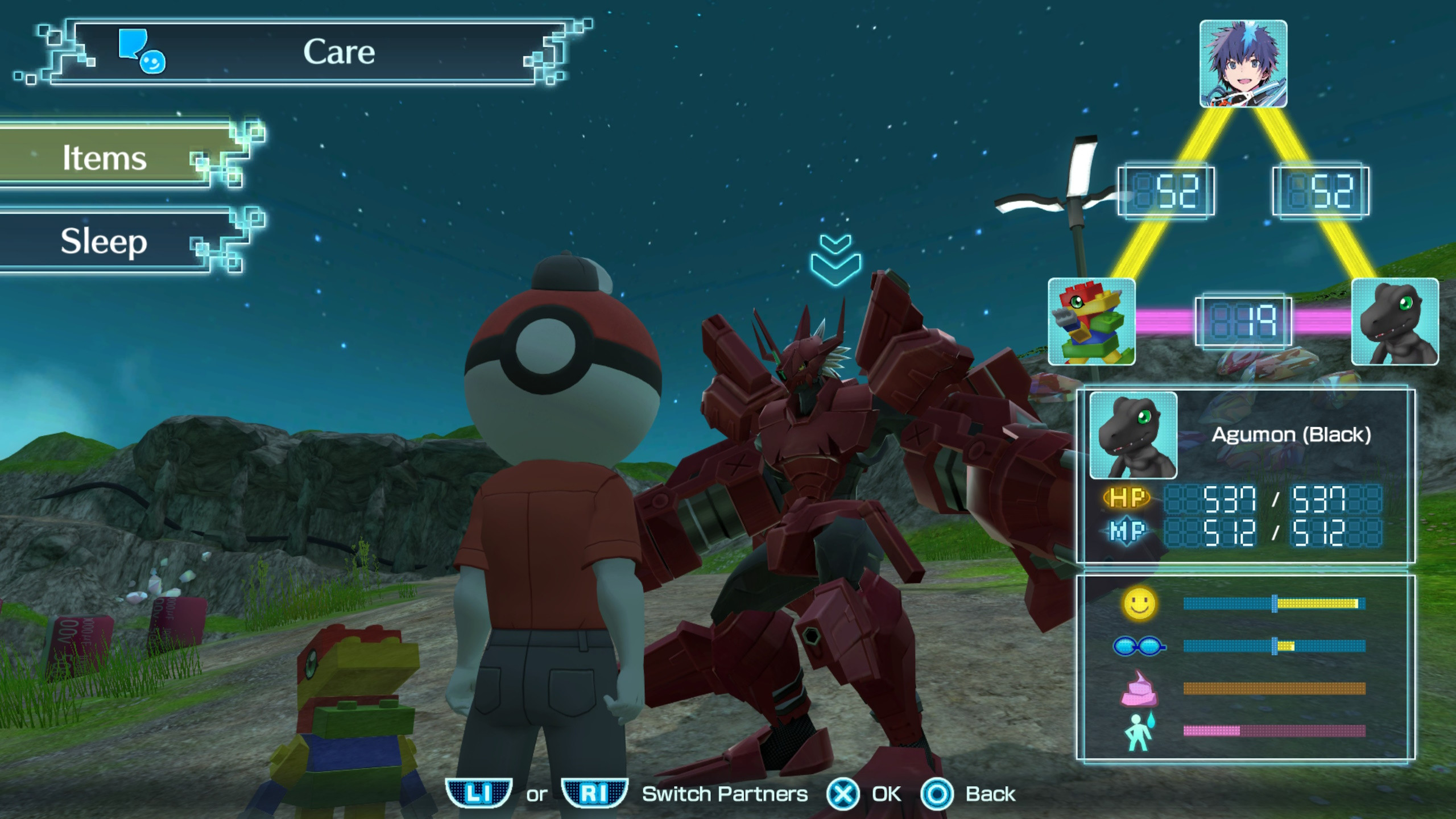 Ball Guy over Male MC Mod for Digimon World: Next Order | DigimonNeO Mods