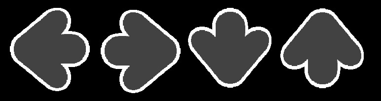 Big arrows osu!mania skin ported Mod for Friday Night Funkin' | FNF Mods