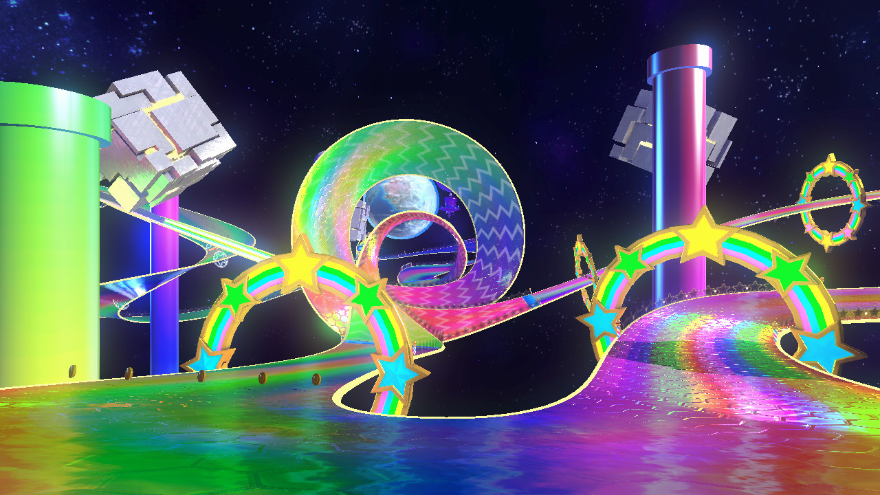 Mario Kart 8 Rainbow Road Space Station Map Space Highway [Mario Kart