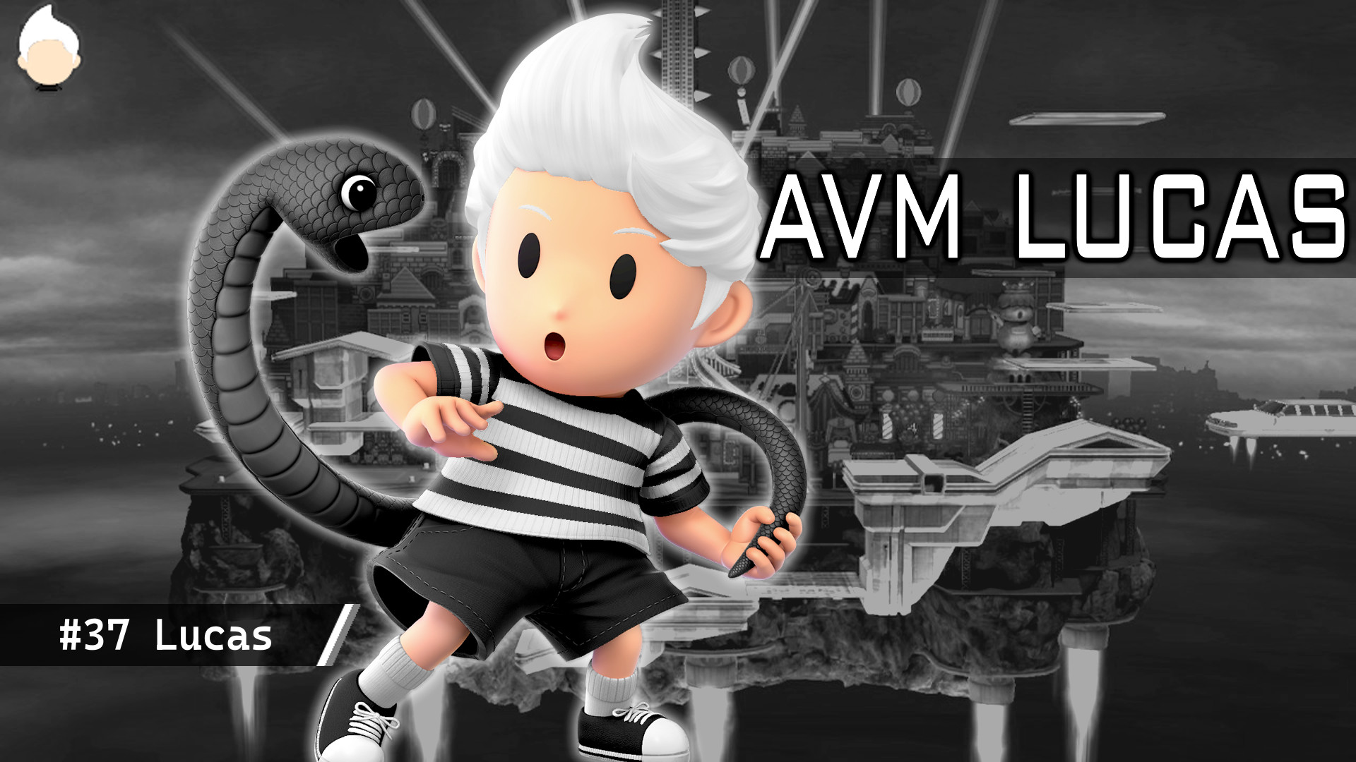 AVM Lucas (monochrome recolor) Mod for Super Smash Bros. Ultimate ...