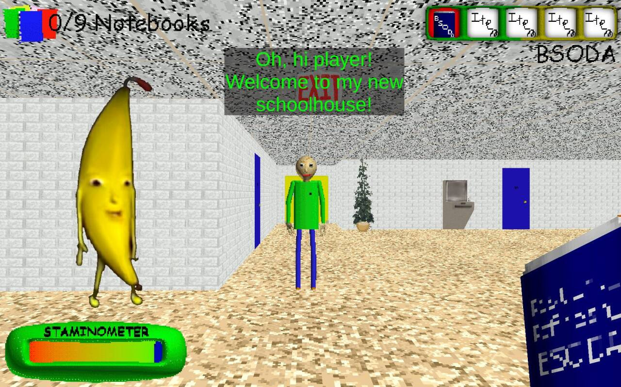 Big Banana Helps Baldi Remastered Mod for Baldi's Basics | Baldi Mods