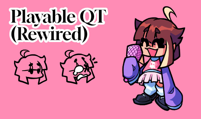 Playable QT (Rewired) Mod for Friday Night Funkin' | FNF Mods