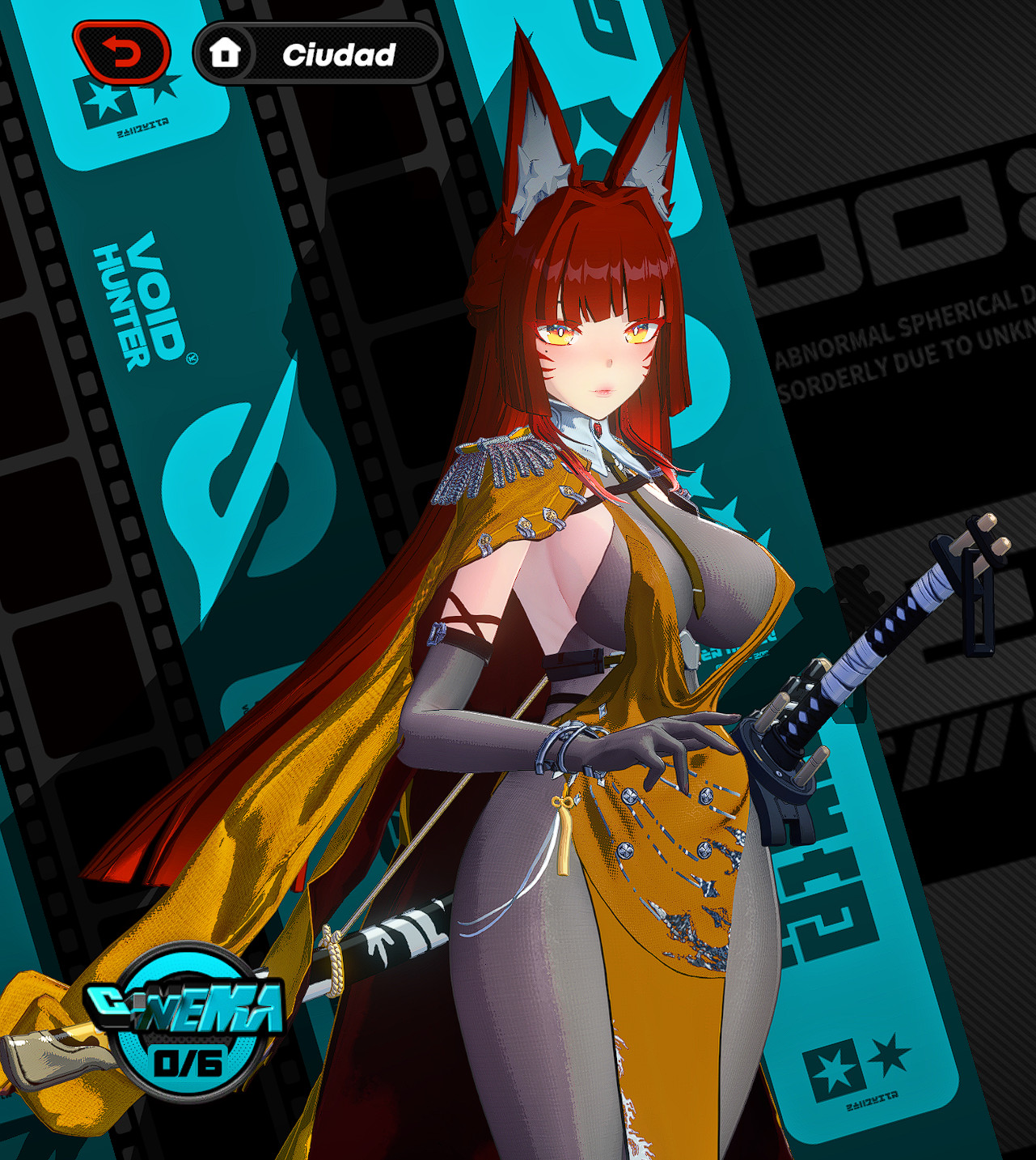 Red & Golden Miyabi(Void Hunter Retexture) Mod for Zenless Zone Zero | ZZZ Mods
