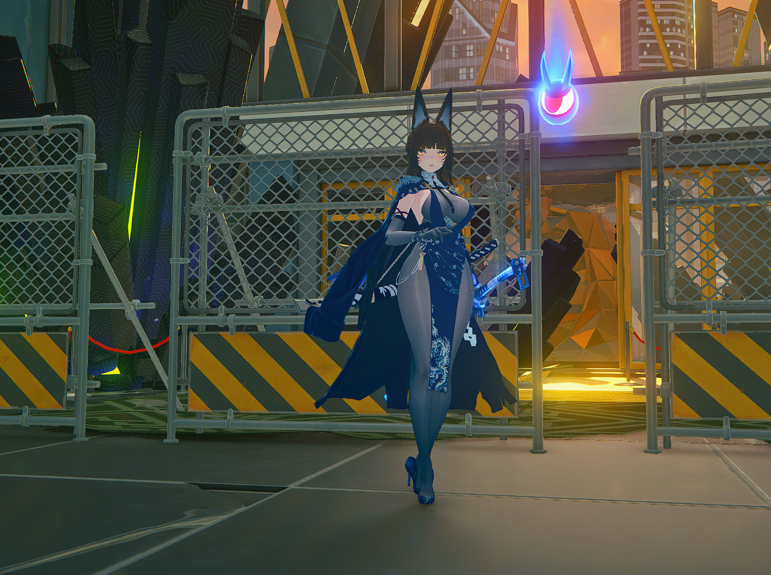 Blue & White Dragon Miyabi(Void Hunter Retexture) Mod for Zenless Zone ...