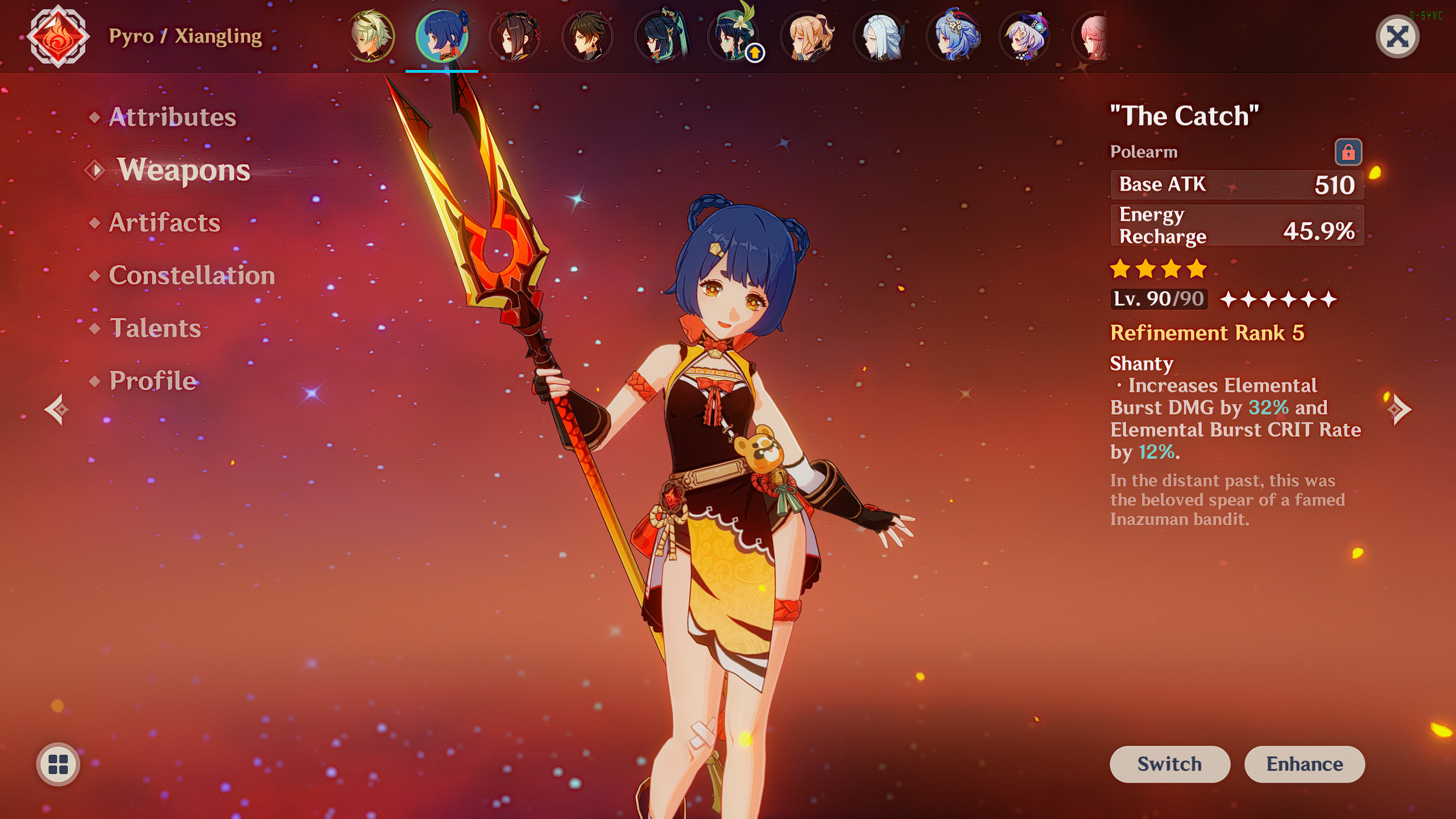 The Catch - Xiangling Theme Mod for Genshin Impact | GI Mods