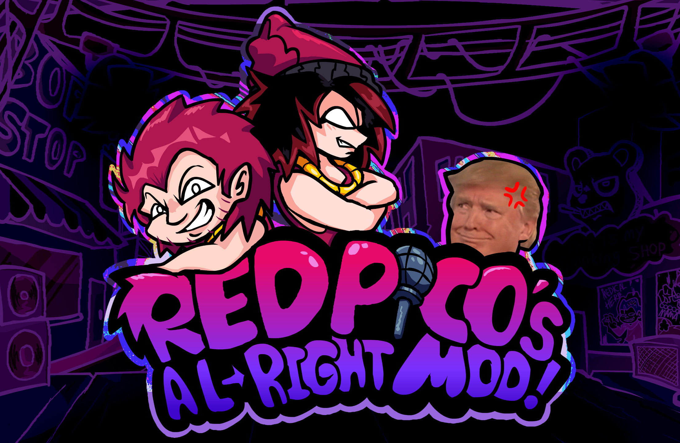 [SENSITIVE CONTENT] Red Pico's Al-right Mod! Mod for Friday Night Funkin' | FNF Mods