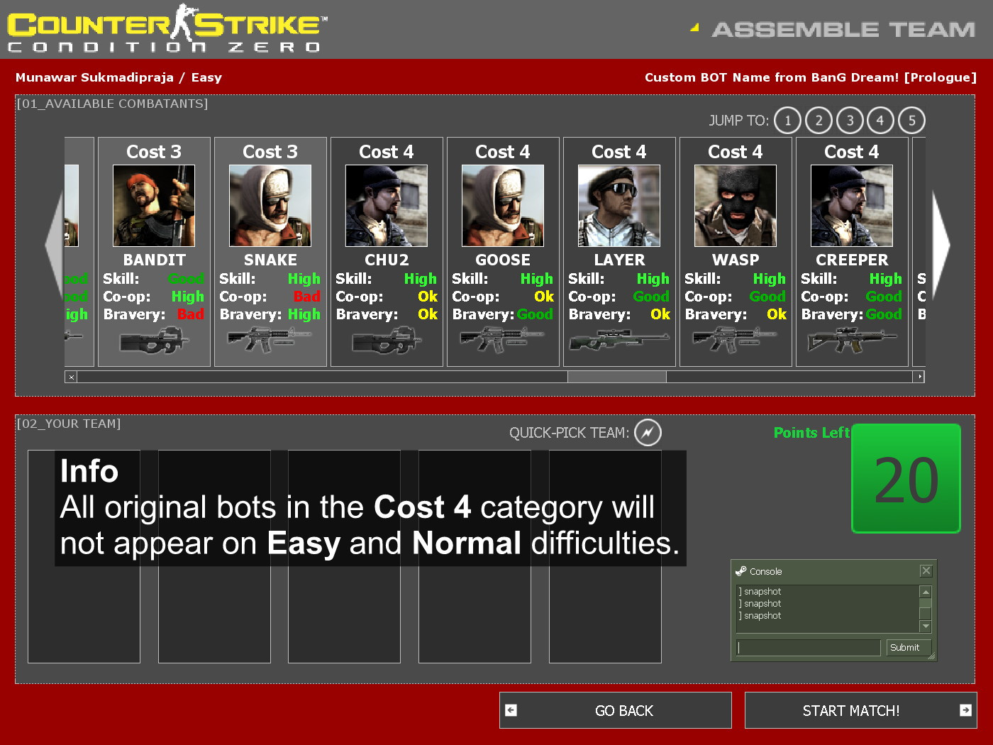Custom TOD BOT Name from BanG Dream! (Prologue) Mod for Counter-Strike ...