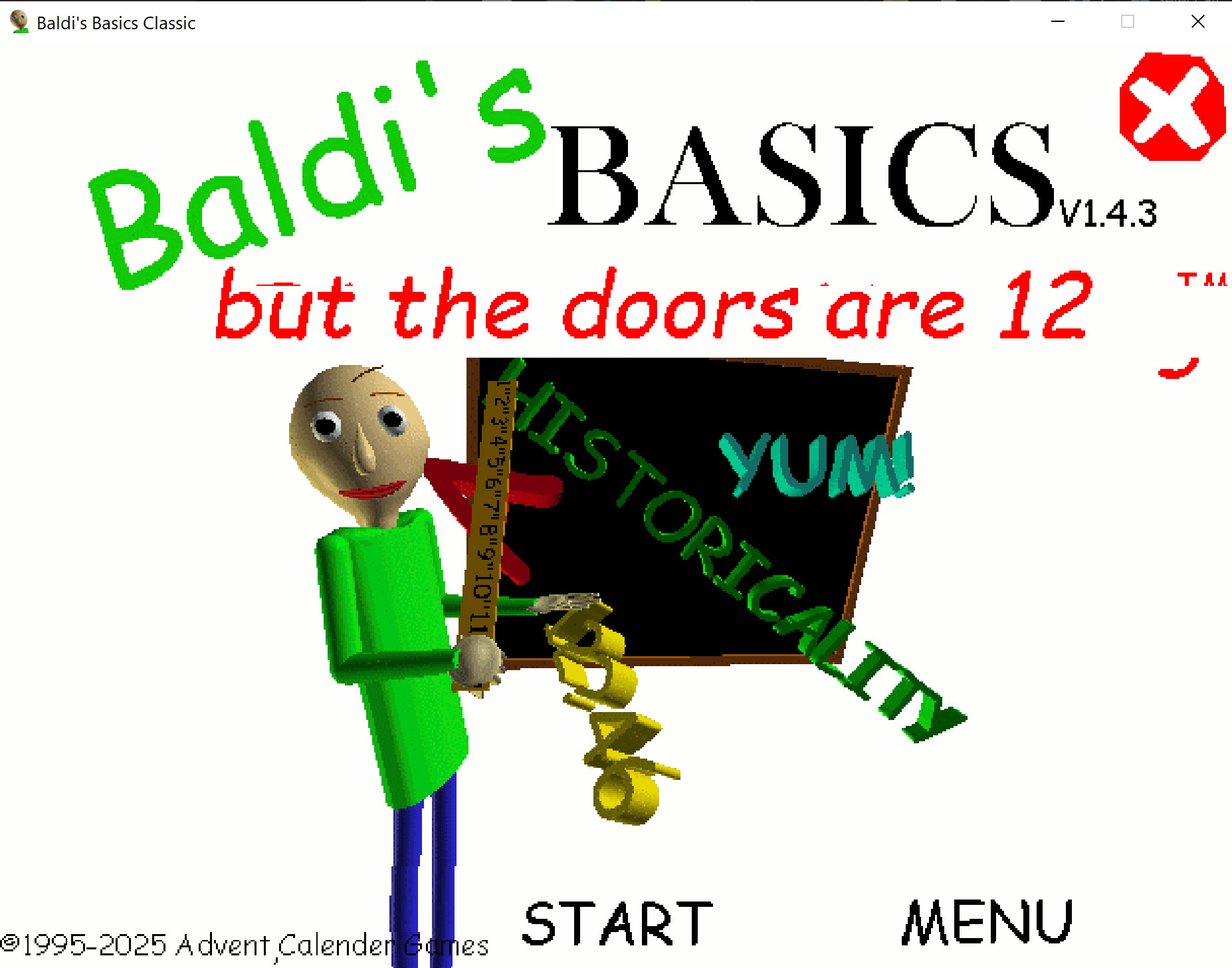 Baldi's Basics but the doors are 12 Mod for Baldi's Basics | Baldi Mods