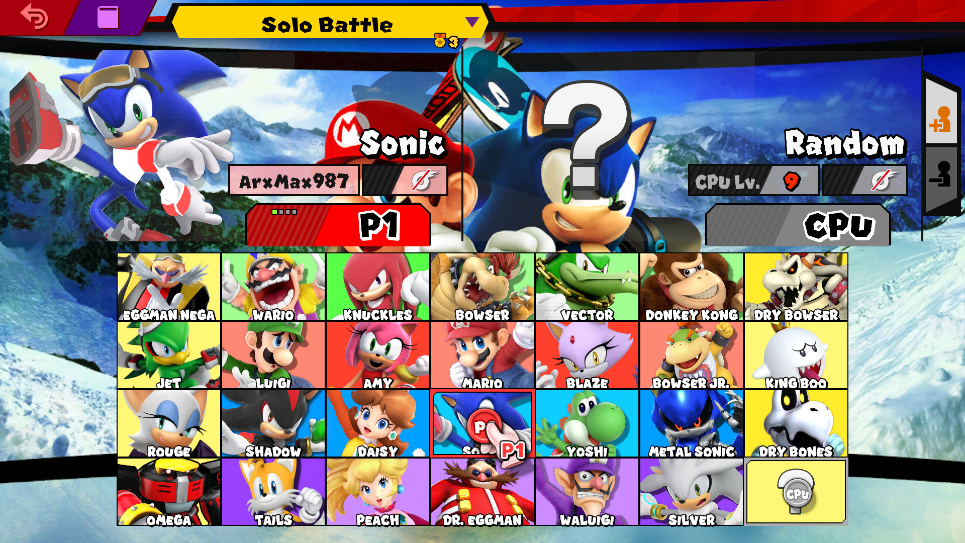 Winter Sonic Mod for Super Smash Bros. Ultimate | SSBU Mods