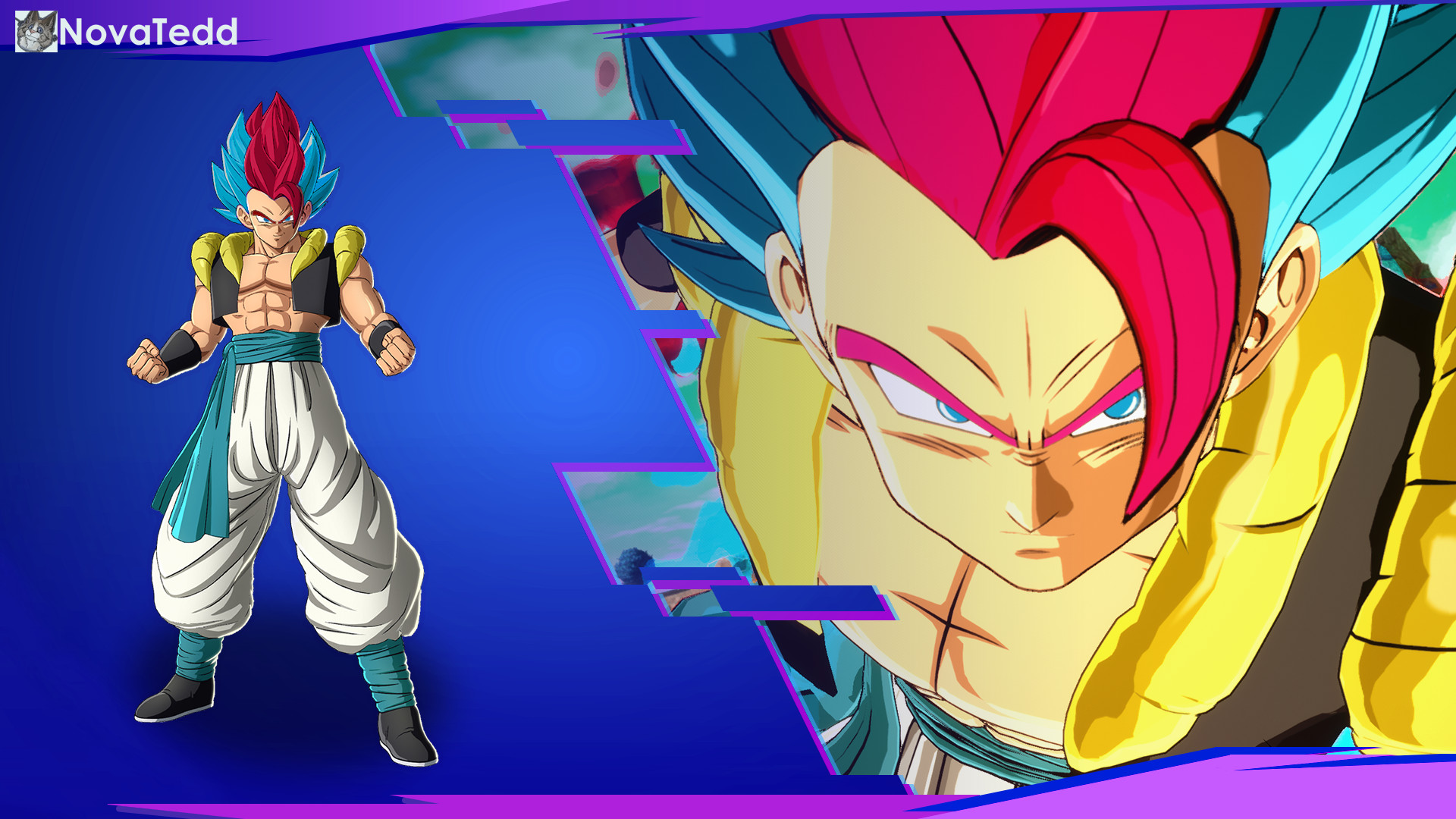 Gogeta Super Saiyan God Drawing 28CM Anime Dragon Ball Z Gogeta