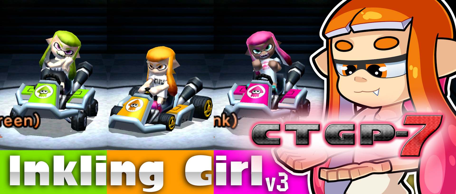 Inkling Girl (CTGP-7) Mod for Mario Kart 7 | MK7 Mods