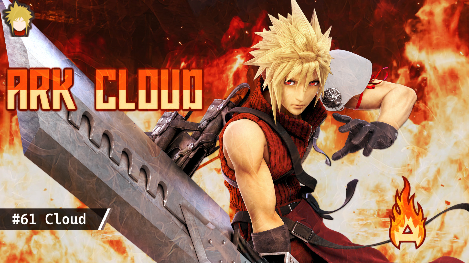 ARK Cloud (fire recolor + effects) Mod for Super Smash Bros. Ultimate | SSBU Mods