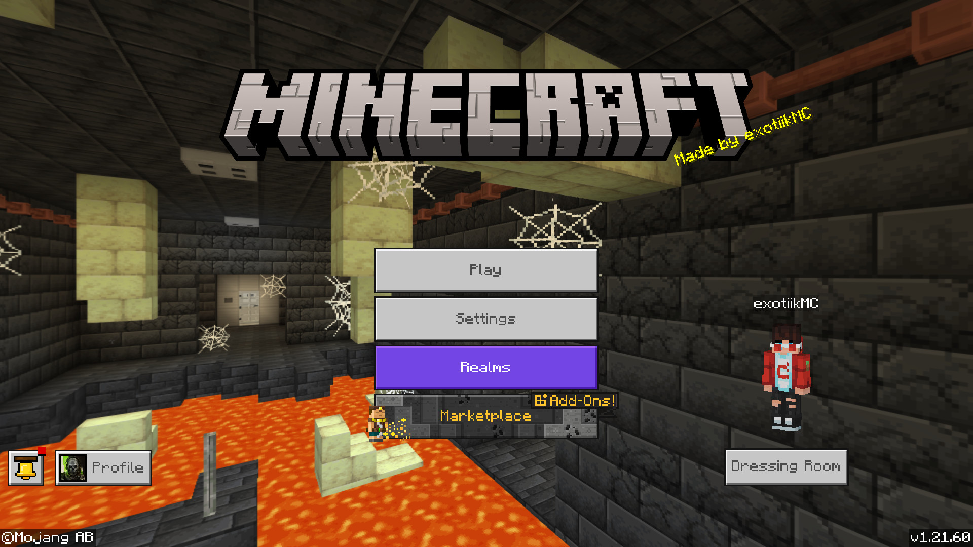 exotiques "Panorama+ UI Pack [v1.0]" Mod for Minecraft: Bedrock Edition | MC:BE Mods