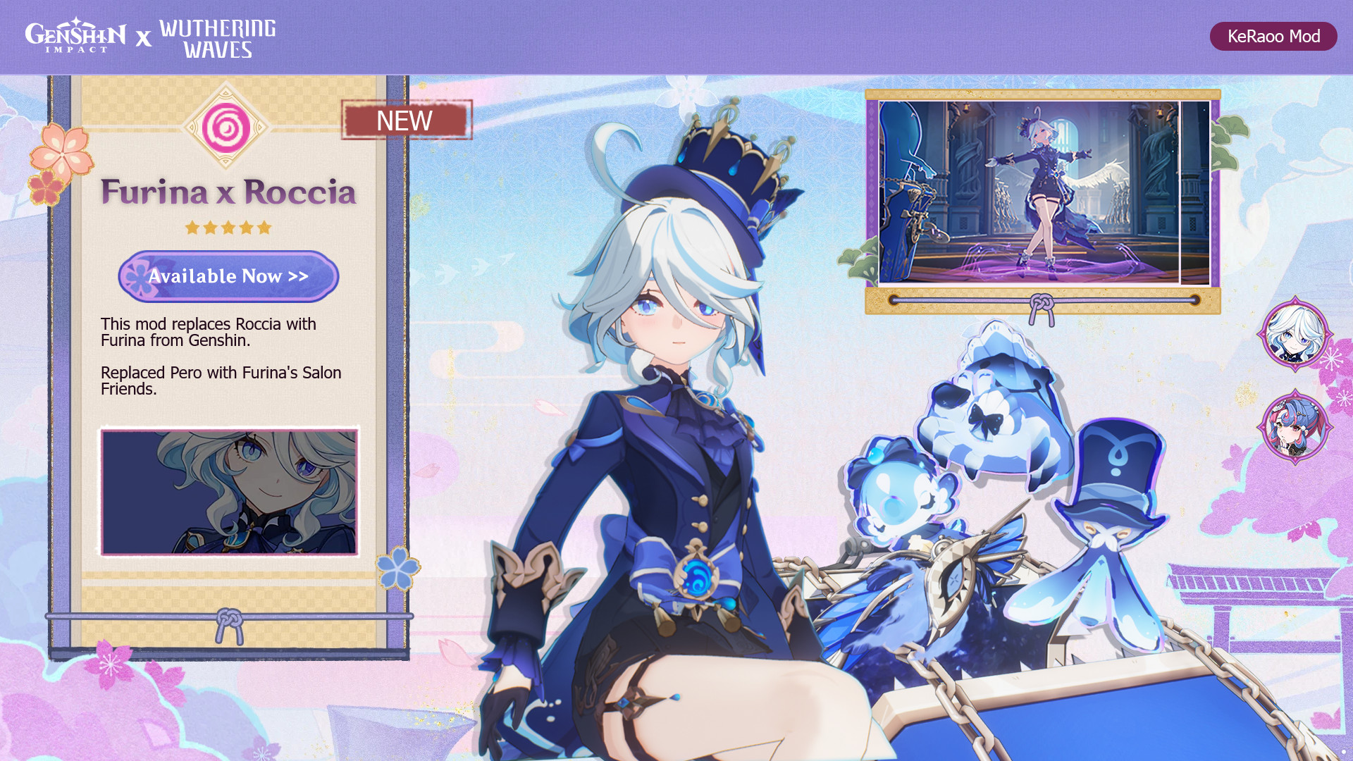 Roccia x Furina Mod for Wuthering Waves | WuWa Mods