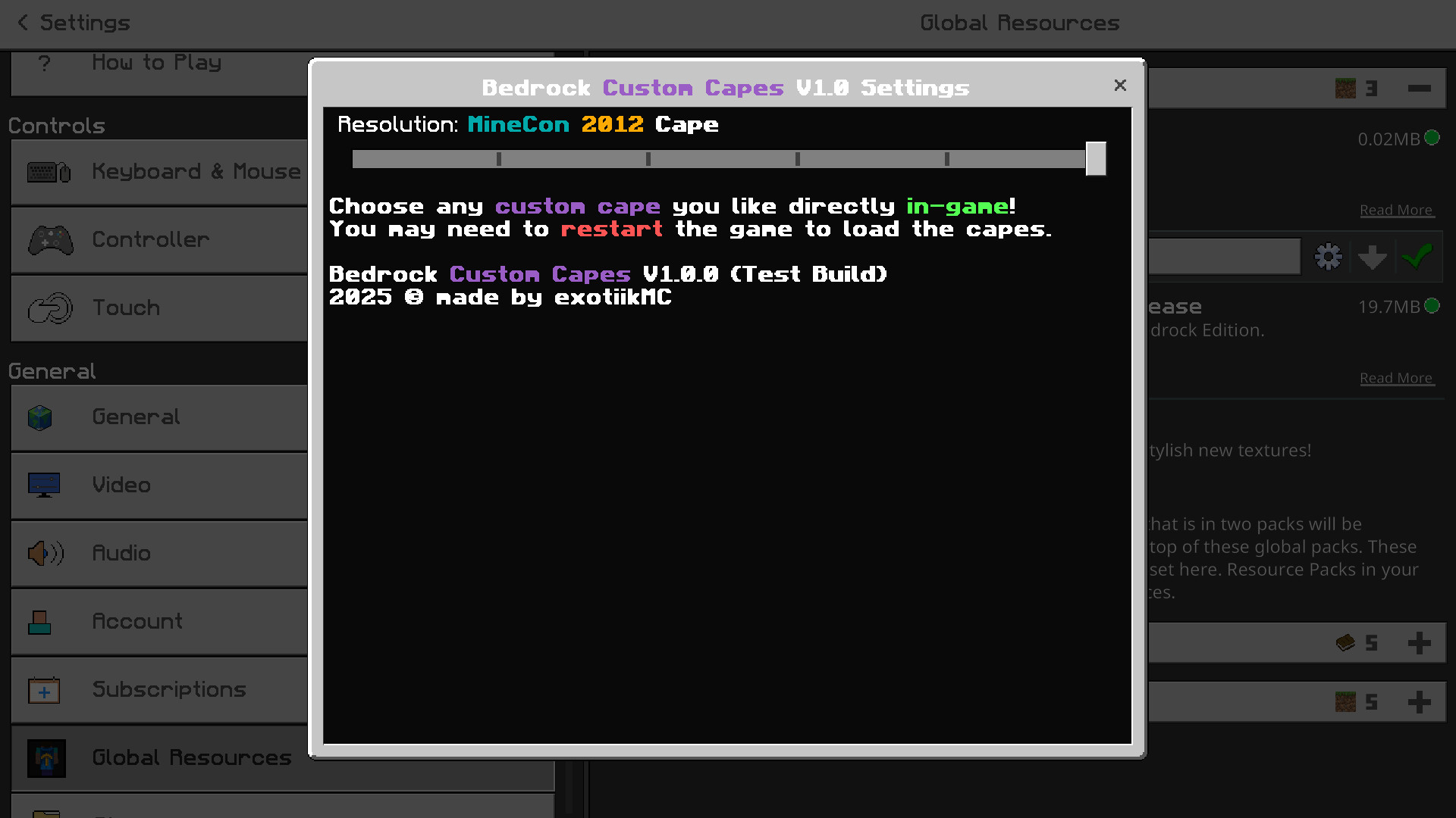 exotiques "Bedrock Custom Capes V1" Mod for Minecraft: Bedrock Edition ...