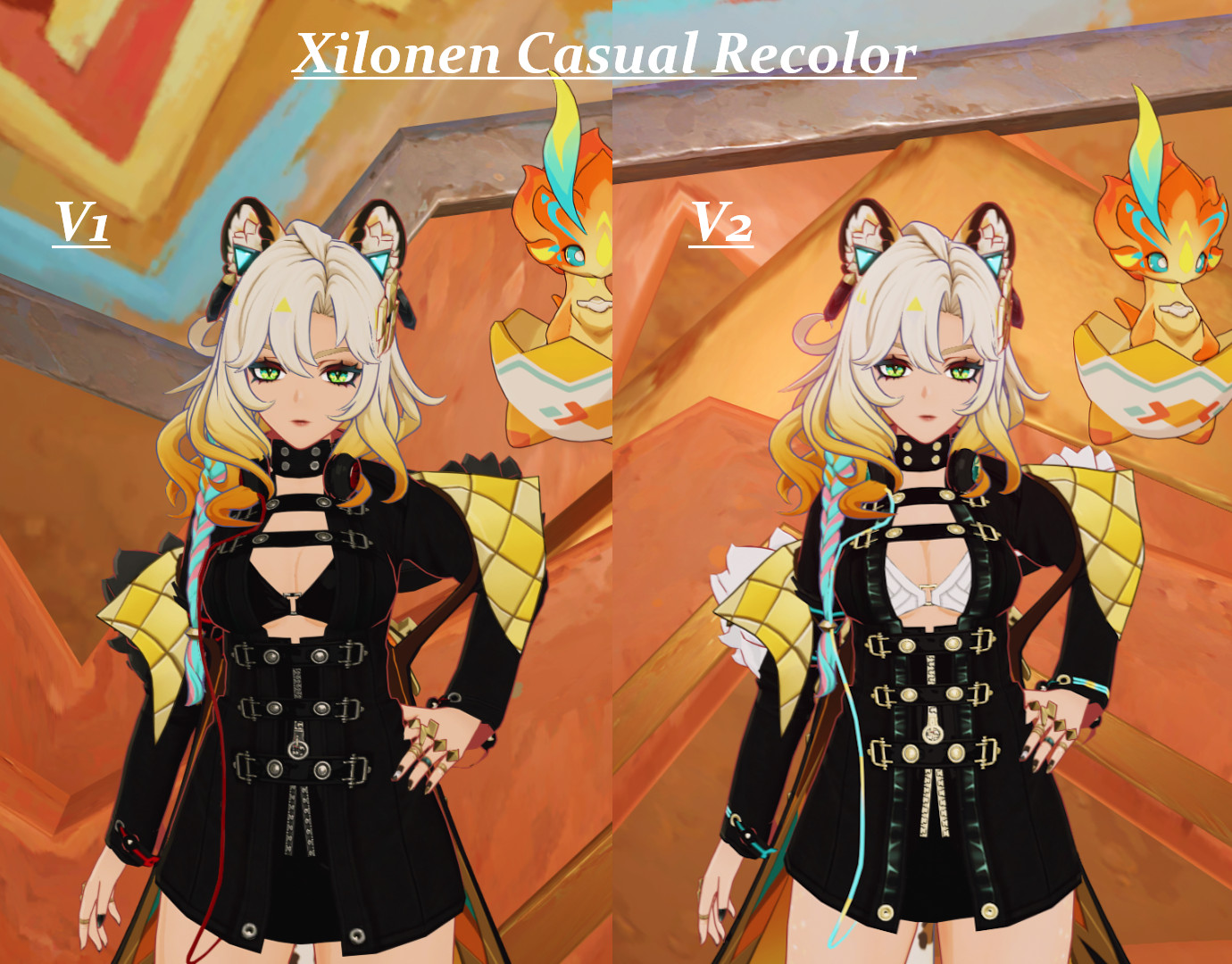 Xilonen Casual Recolored Mod for Genshin Impact | GI Mods