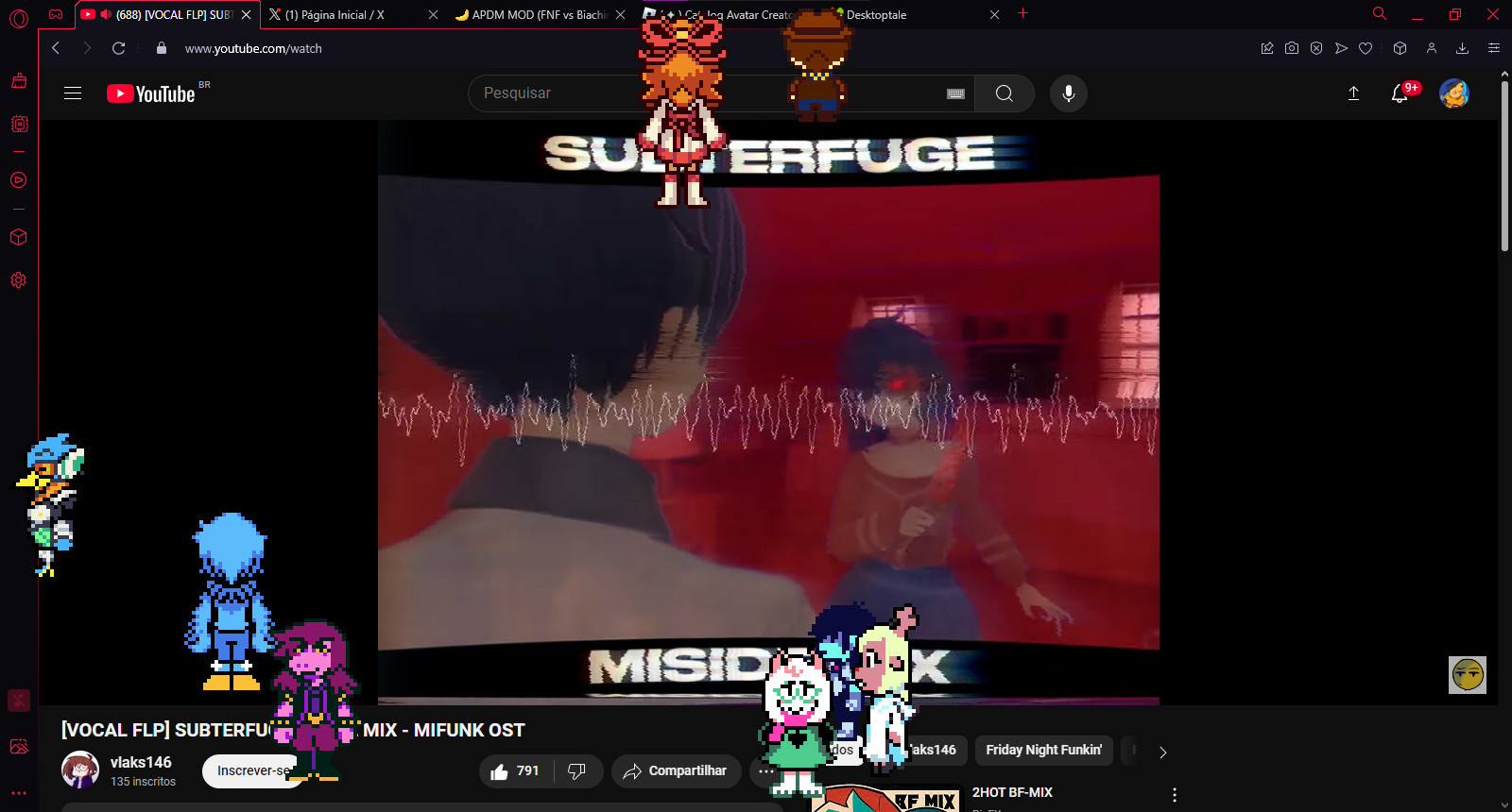 SUBTERFUGE MISIDE MIX FANCHART Mod for Friday Night Funkin' | FNF Mods