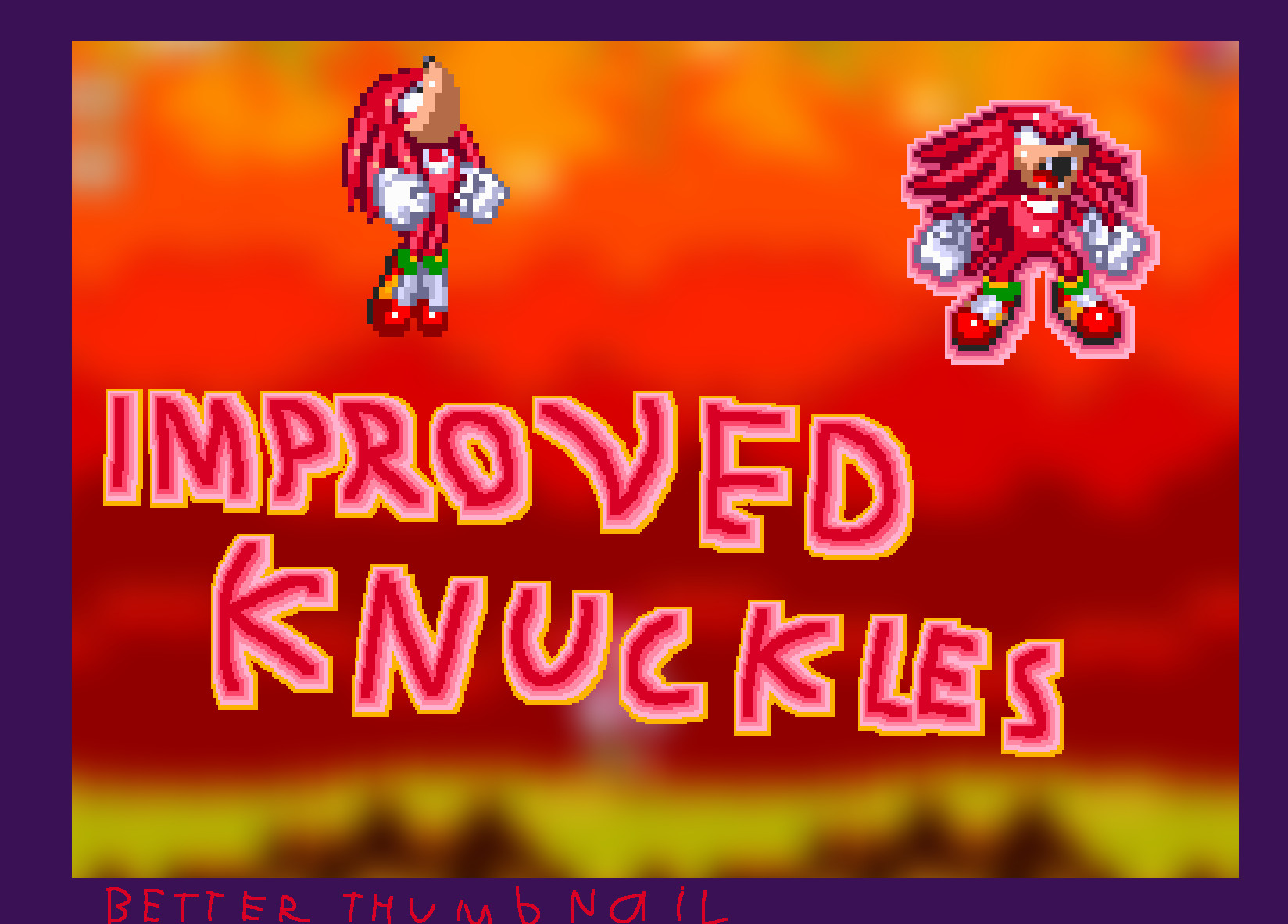 Knuckles Sprite improvements Mod for Sonic 3 A.I.R. | S3AIR Mods
