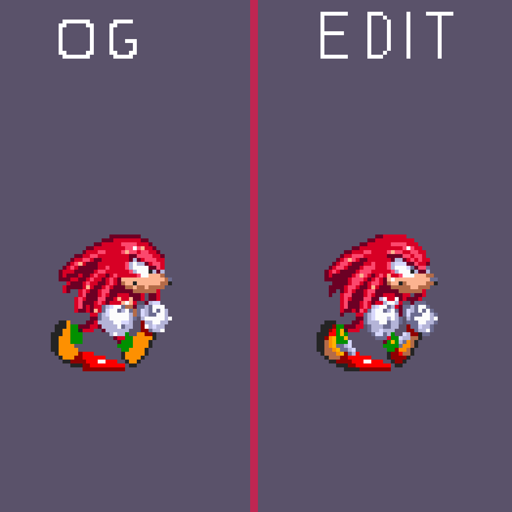Knuckles Sprite improvements Mod for Sonic 3 A.I.R. | S3AIR Mods