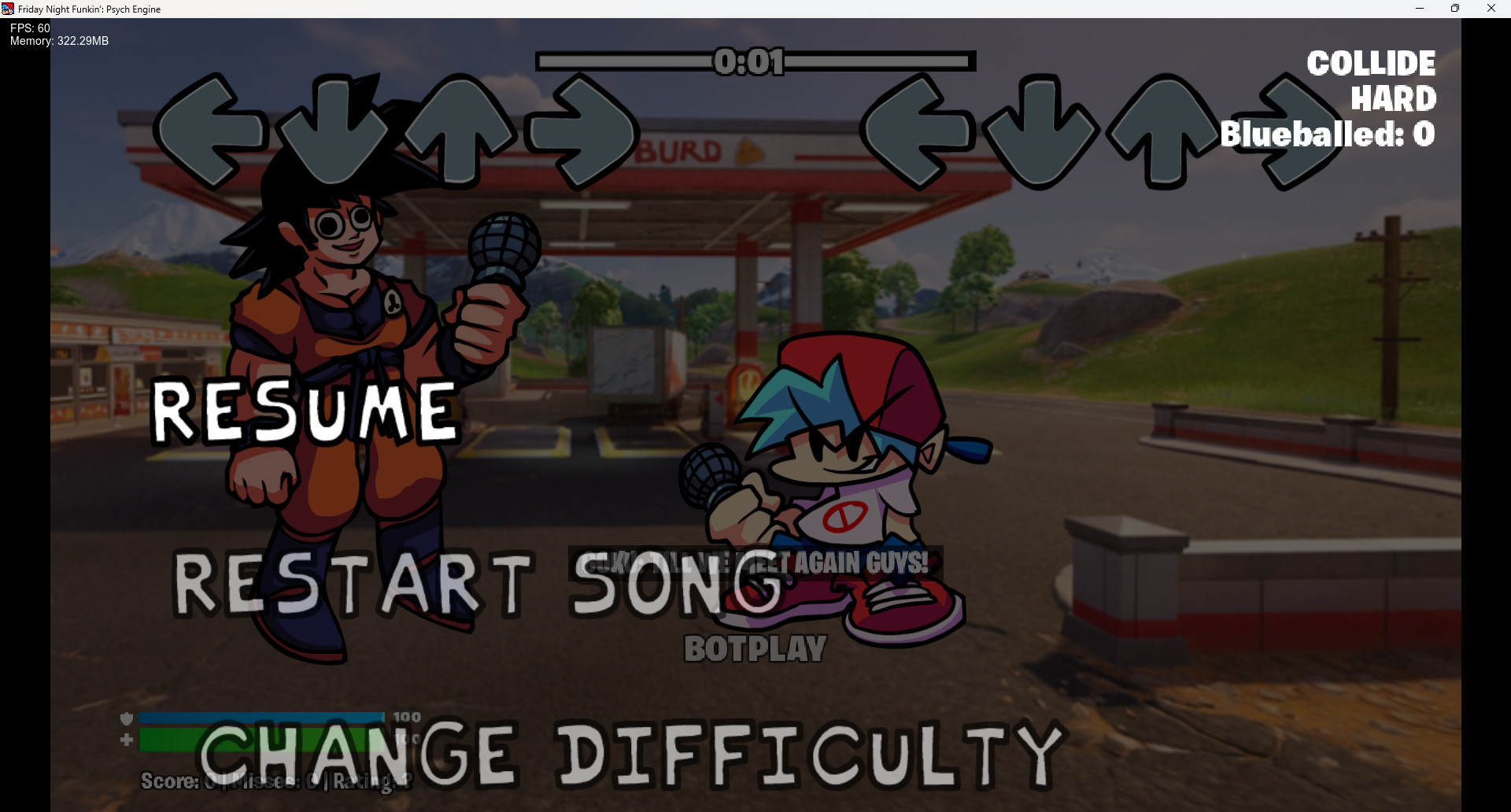 VS Goku in Fortnite V2 Mod for Friday Night Funkin' | FNF Mods